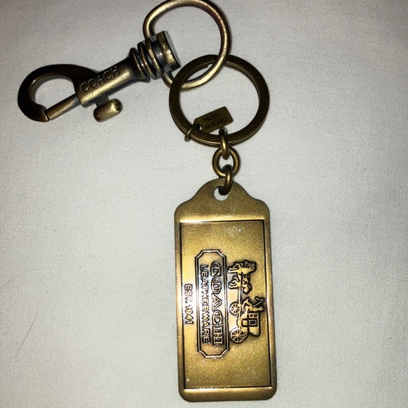 Coach | Bags | Coach 941 Vintage Large Brass Keychain With Horse And ...